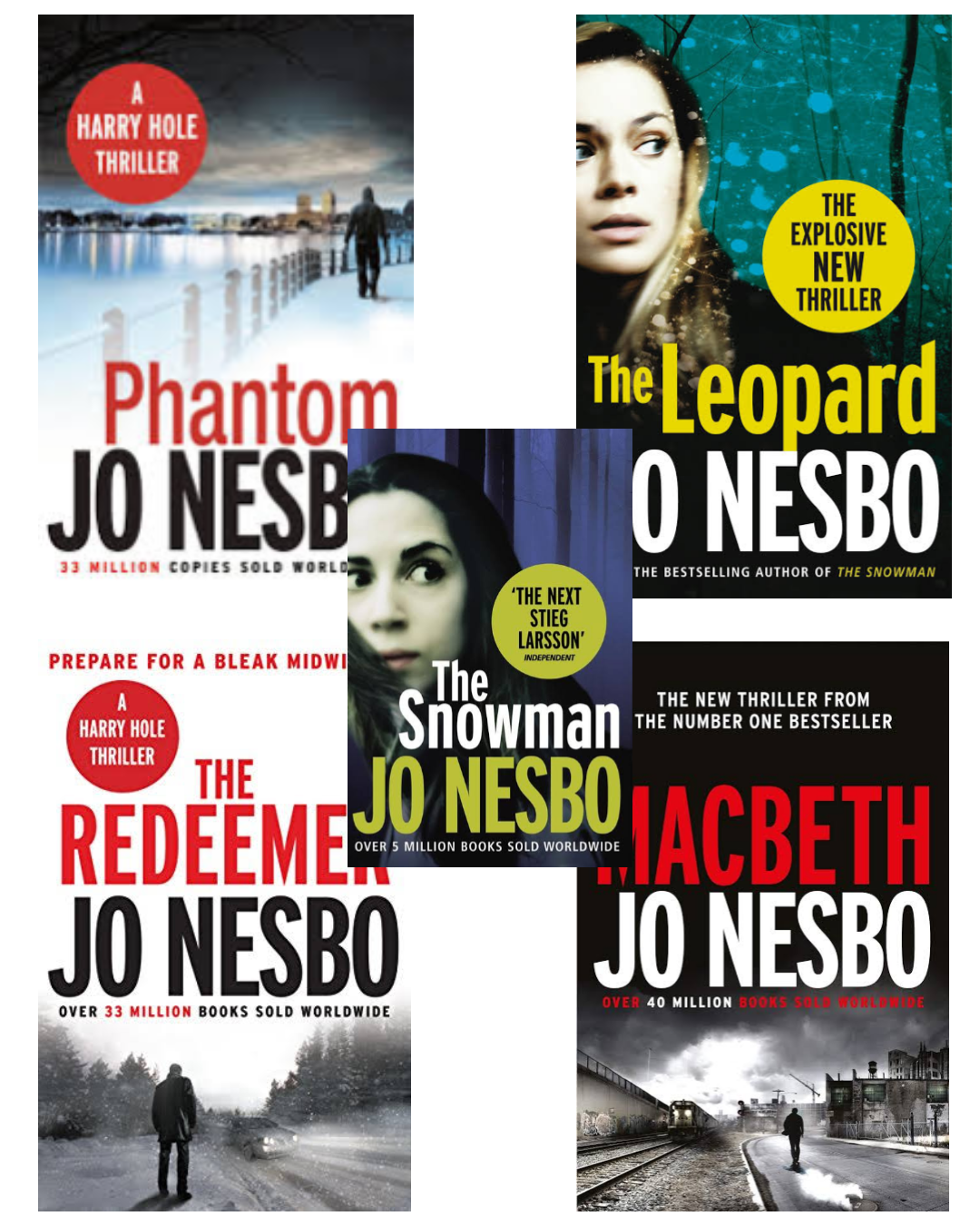 Jo Nesbo Collection of 5 Thriller and Mystery Books