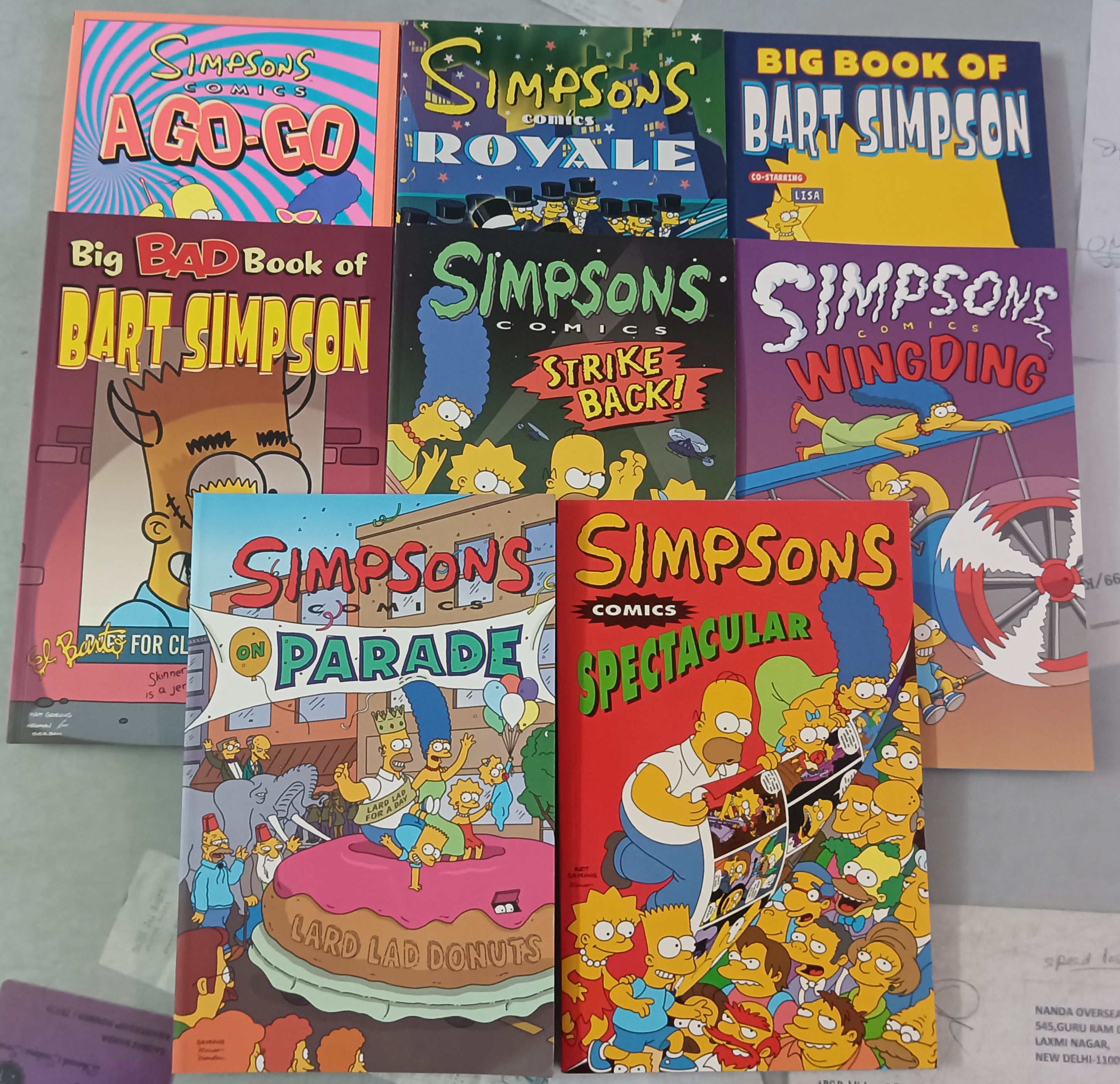 Simpson Comics | Set of 8 Graphic Novels | Condition: Very Good
