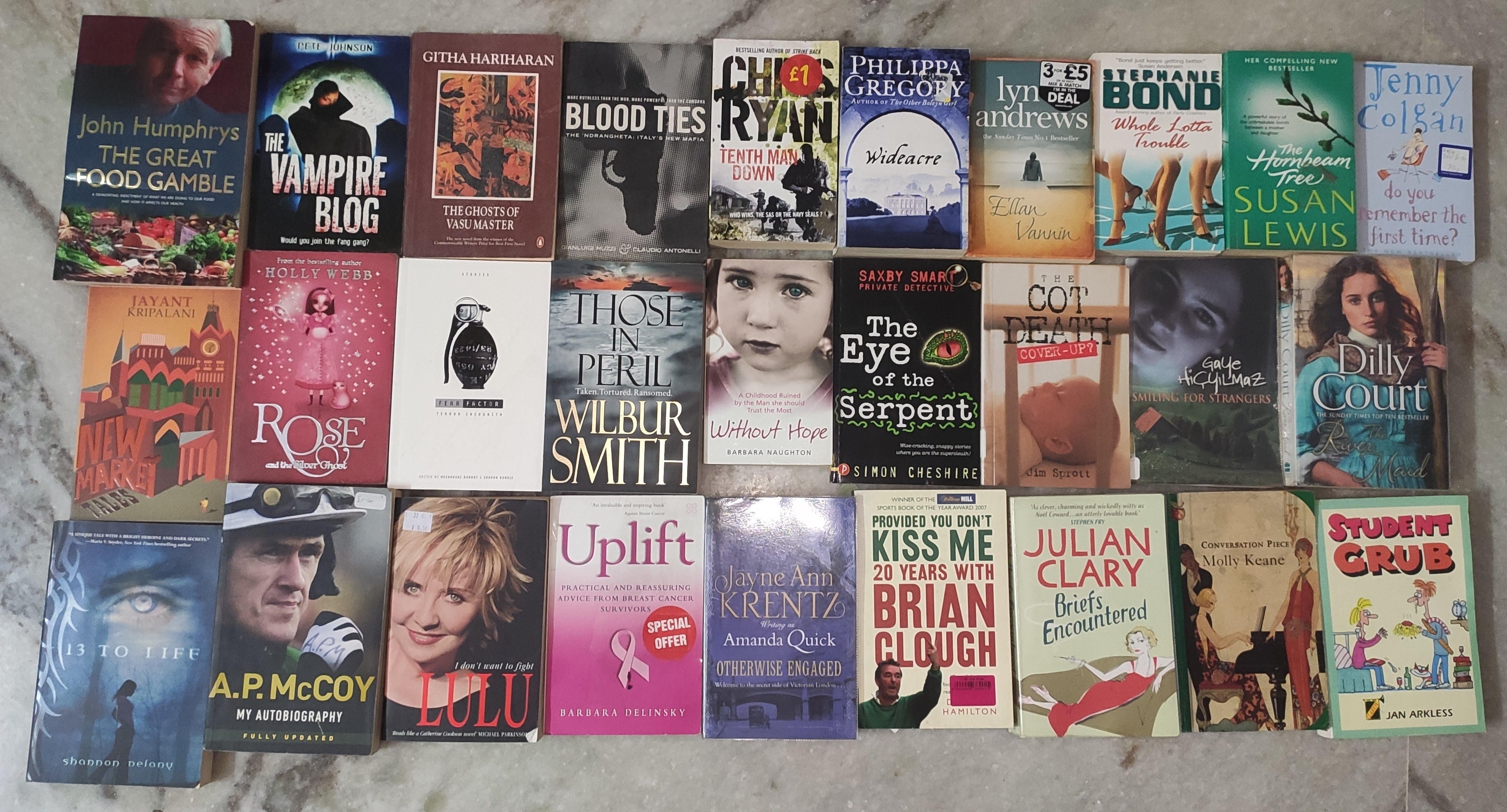 Mixed Lot of General Fiction Books for Adults | Lot of 30 Books
