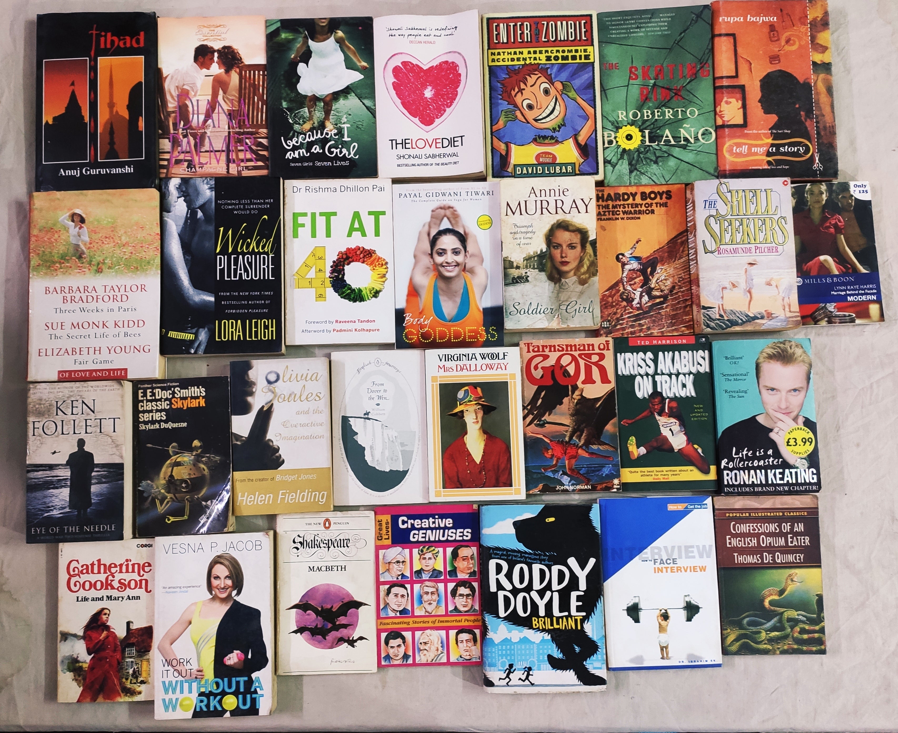 Mixed Lot of General Fiction Books for Adults | Lot of 30 Books