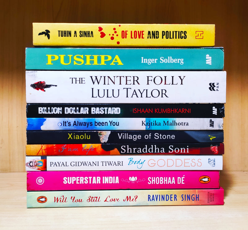 Mix Genres Books Lot | Pack of 10 Books | Free Shipping & Bookmarks